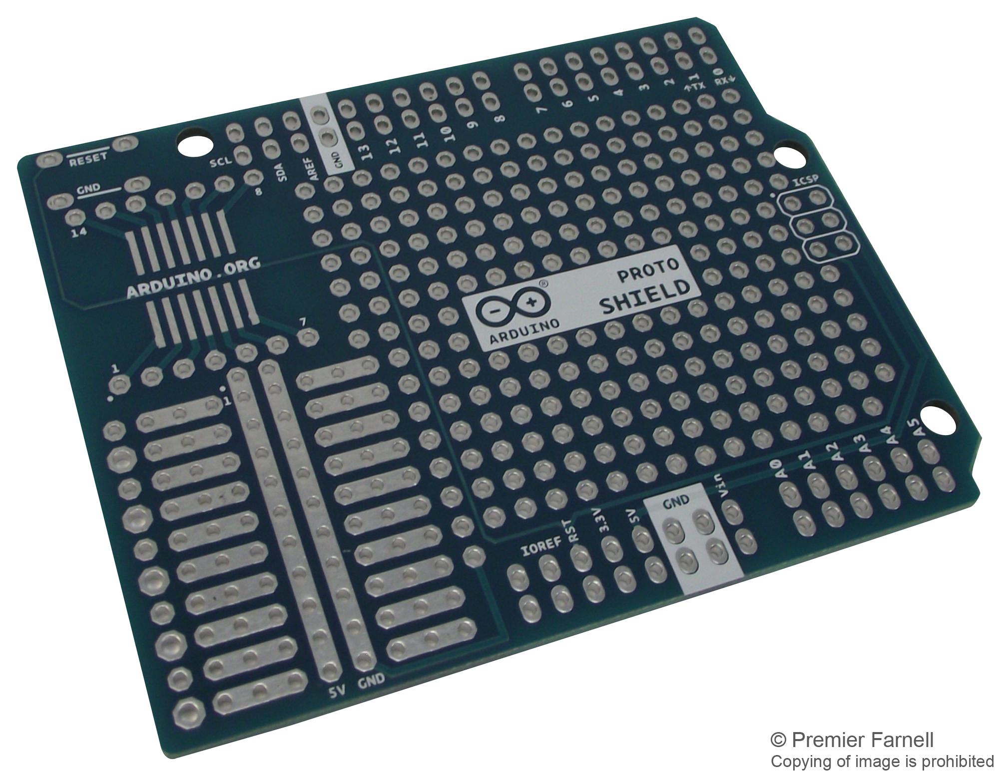 A000082 Arduino Daughter Board Arduino Prototyping Shield Arduino 10 Pin Out Farnell Uk