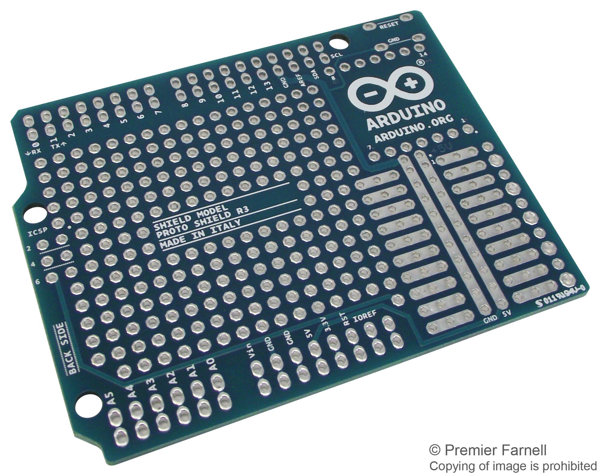 A000082 Arduino Daughter Board Arduino Prototyping Shield Arduino 10 Pin Out Farnell