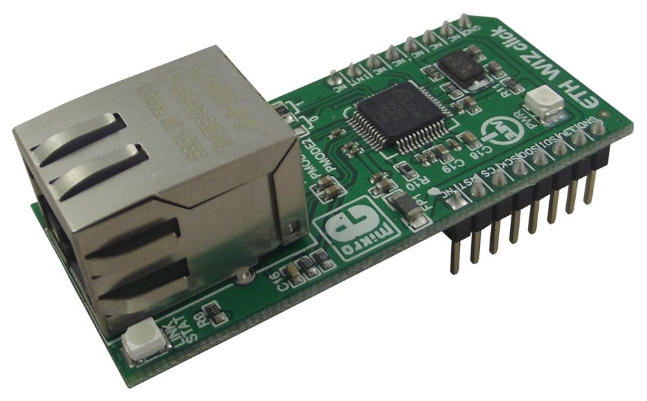 MIKROE-1718 Mikroelektronika, Click Board, ETH WIZ Click, Ethernet ... MIKROE-1718 Mikroelektronika, Click Board, ETH WIZ Click, Ethernet ...