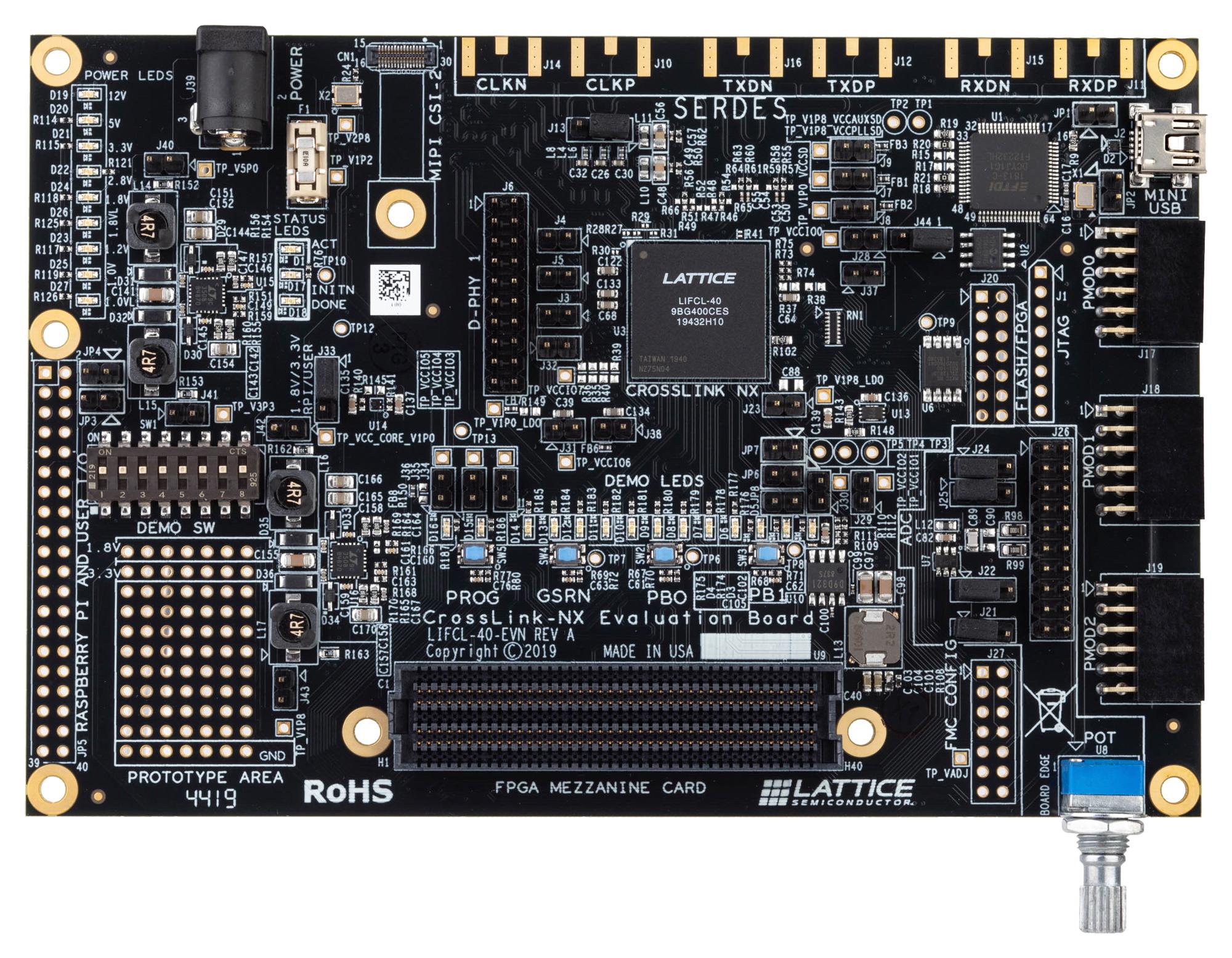 LIFCL-40-EVN Lattice Semiconductor, Evaluation Board, Crosslink-NX ... LIFCL-40-EVN Lattice Semiconductor, Evaluation Board, Crosslink-NX ...